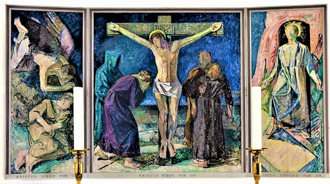 Langfredag – påskelørdag – påskedag – Birgitte Bech kirkekunst